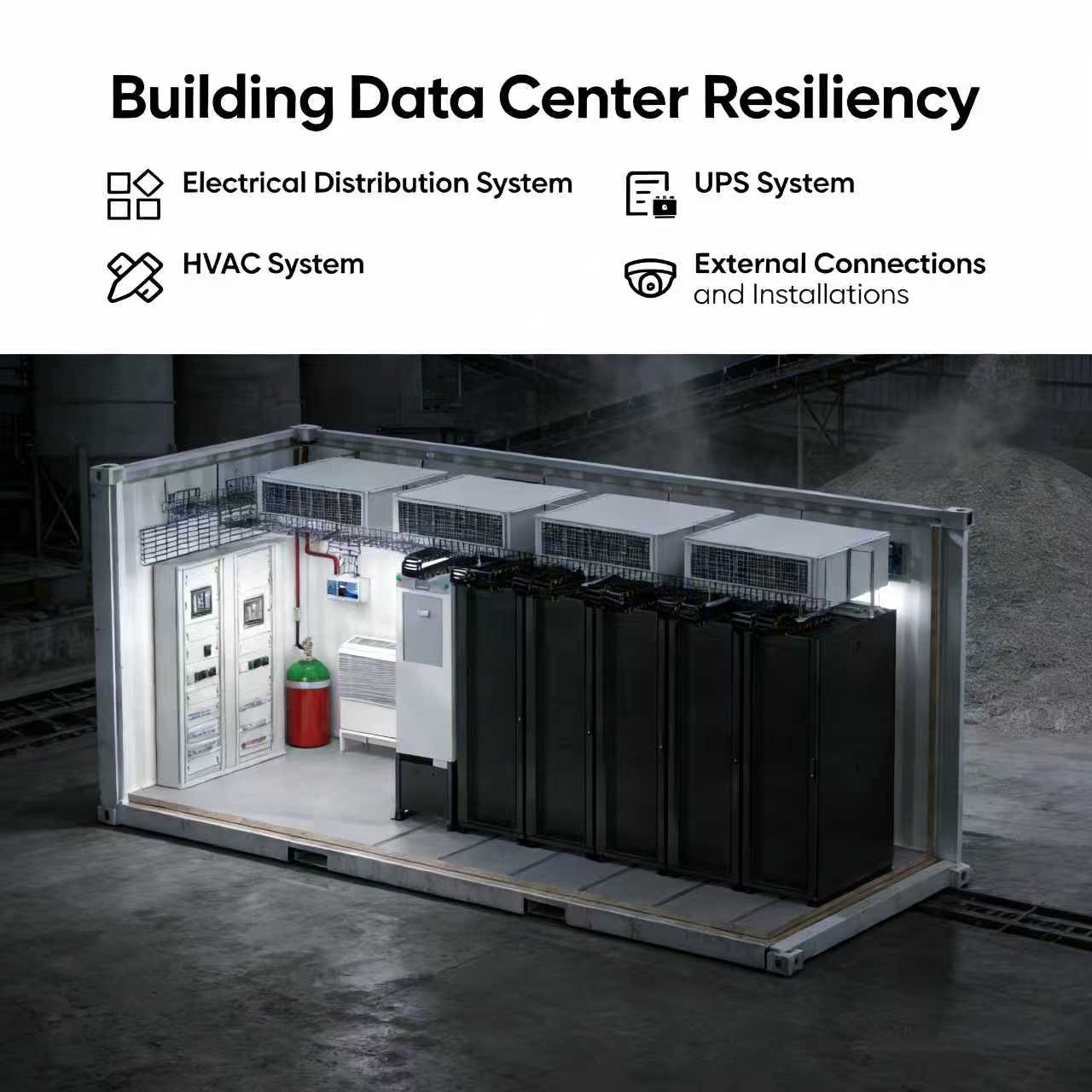 Vertiv EcoStruxure Modular Data Center with 38kW Power 5 Rack Capacity ...