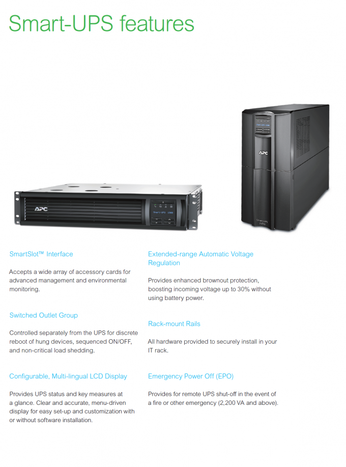 APC Smart UPS SMT Line Interactive 3kVA Tower 230V SMT3000I-CH